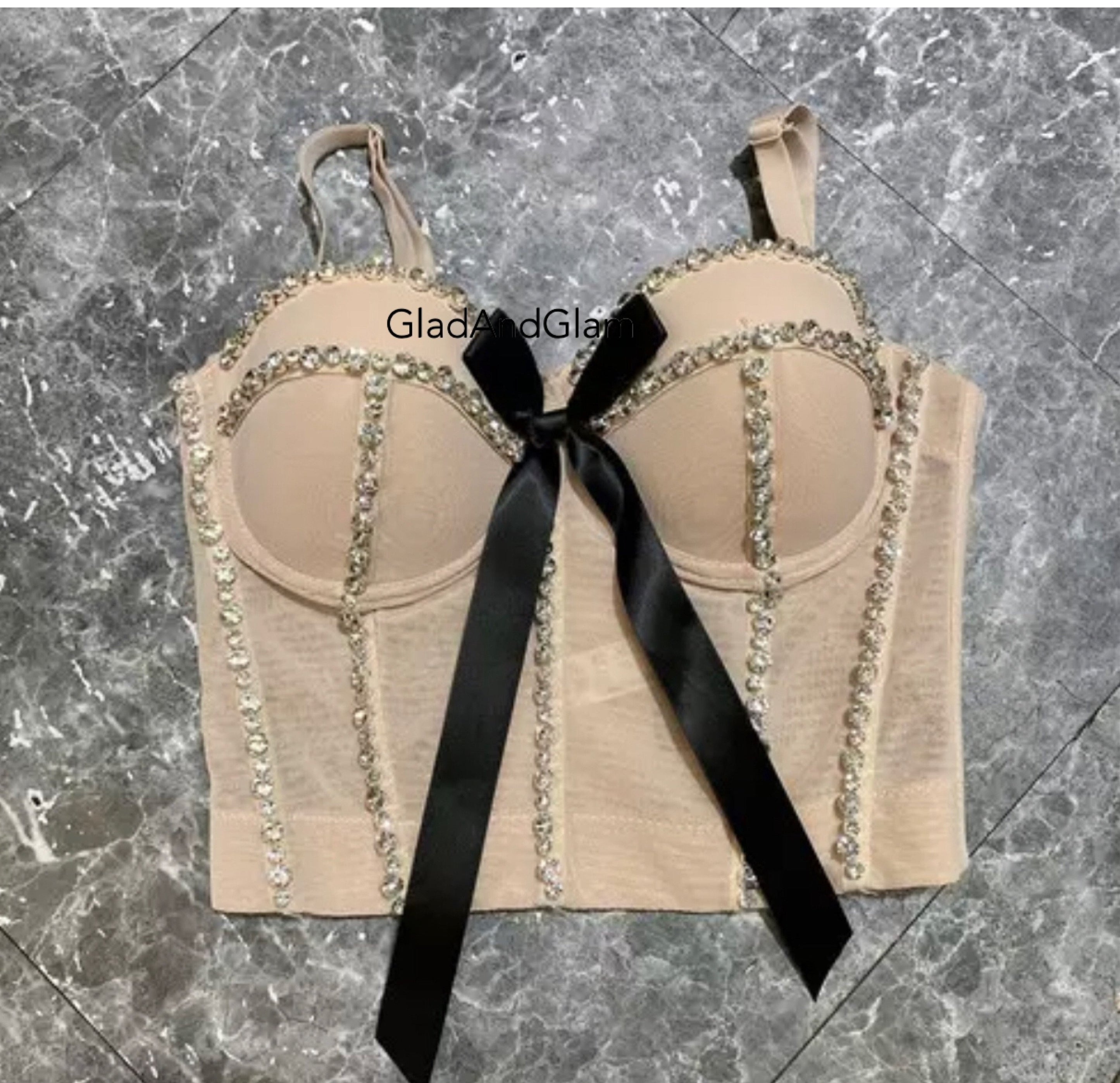 Linda Rhinestone Bustier – GLAD AND GLAM