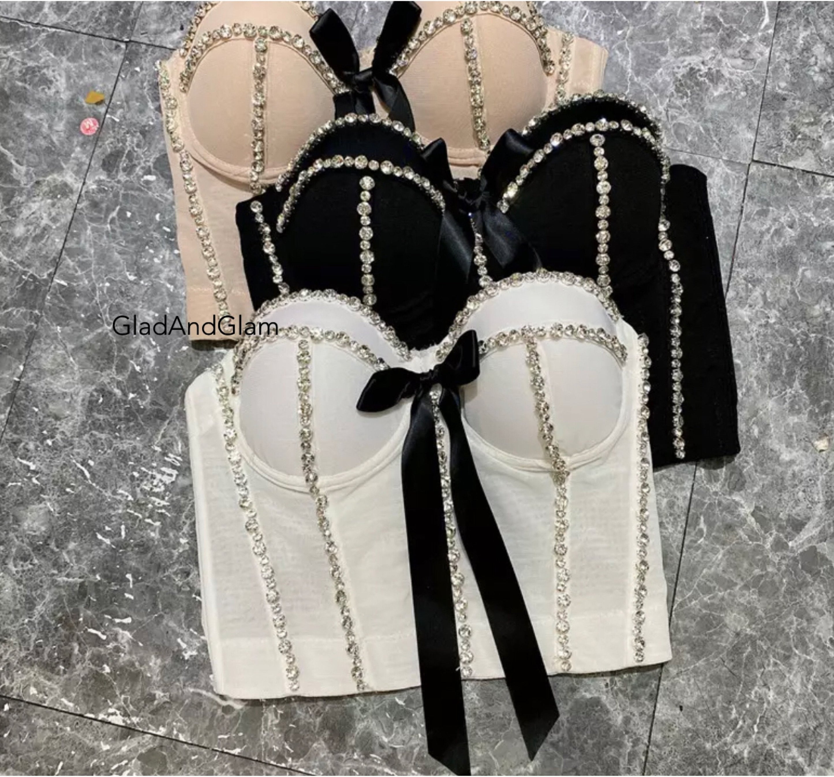 Linda Rhinestone Bustier – GLAD AND GLAM